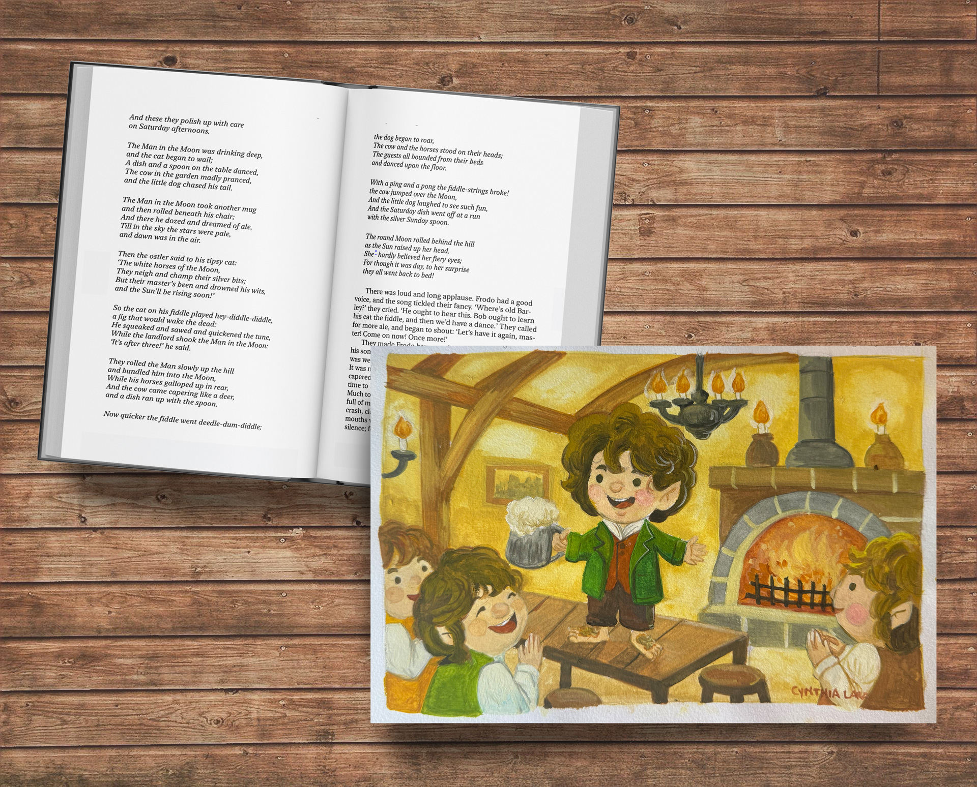 From book scene to artwork: From words to an illustration - Cynthia Lara
